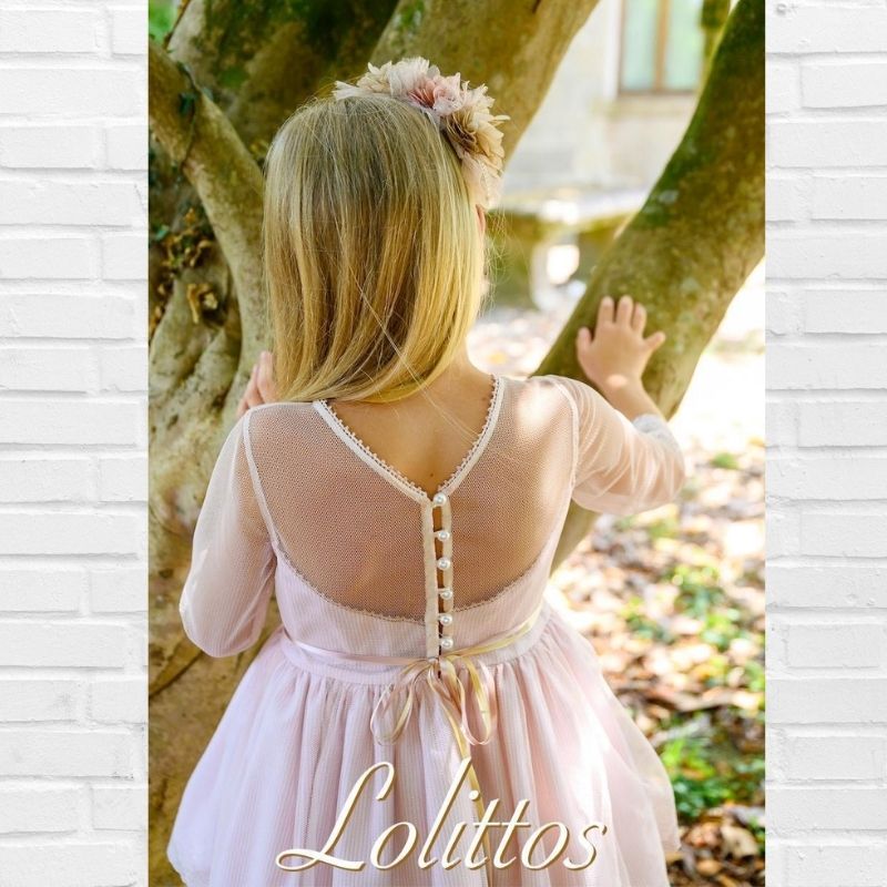 Vestido Lolittos DUQUESA Rosa Vuelo | Mariposas Kids