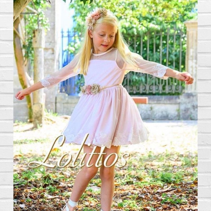 Vestido Lolittos DUQUESA Rosa Vuelo | Mariposas Kids
